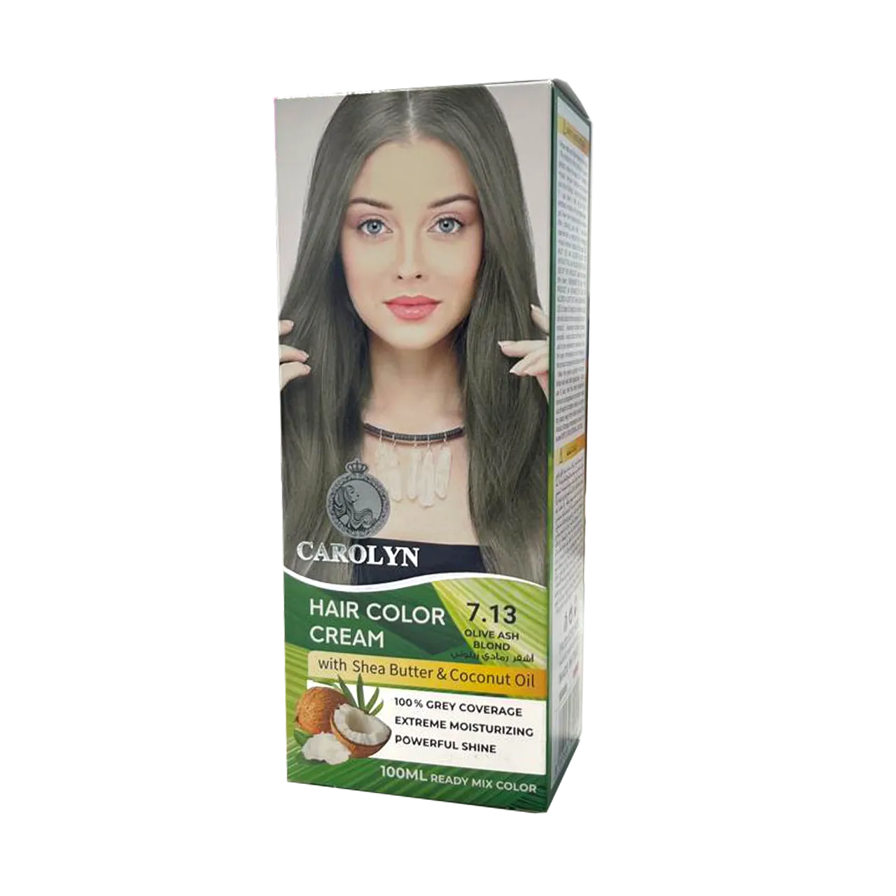 Carolyn Hair Color Cream Kit with Shea Butter & Coconut Oil 7.13 Olive ...